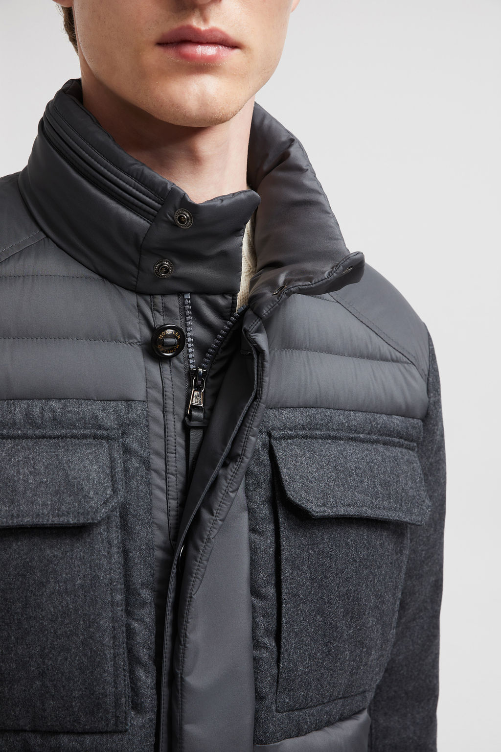 Dark Gray Vallanta Short Down Jacket - Short Down Jackets for Men ...