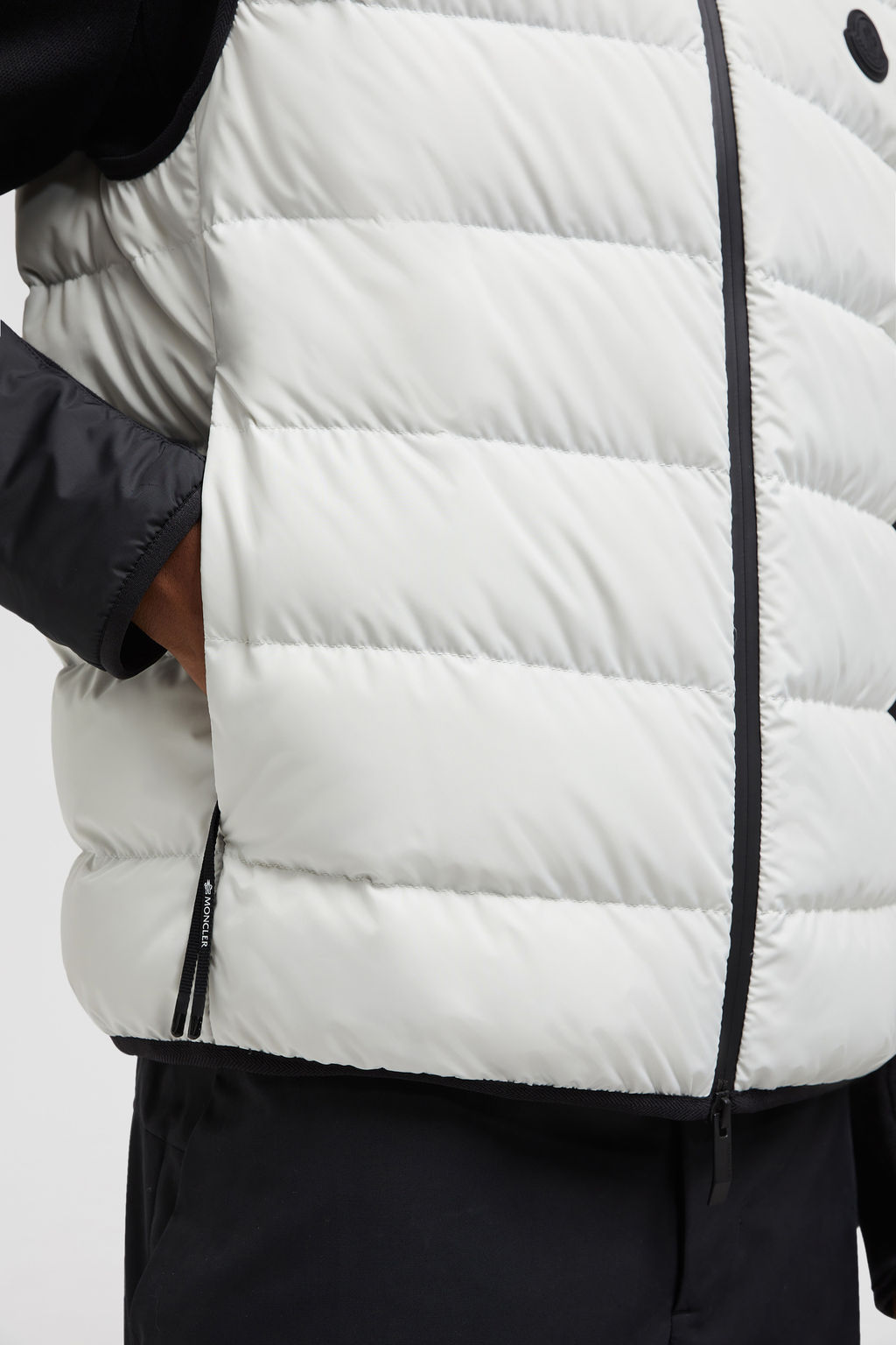 Light Gray Valmasque Down Gilet - Vests for Men | Moncler IT