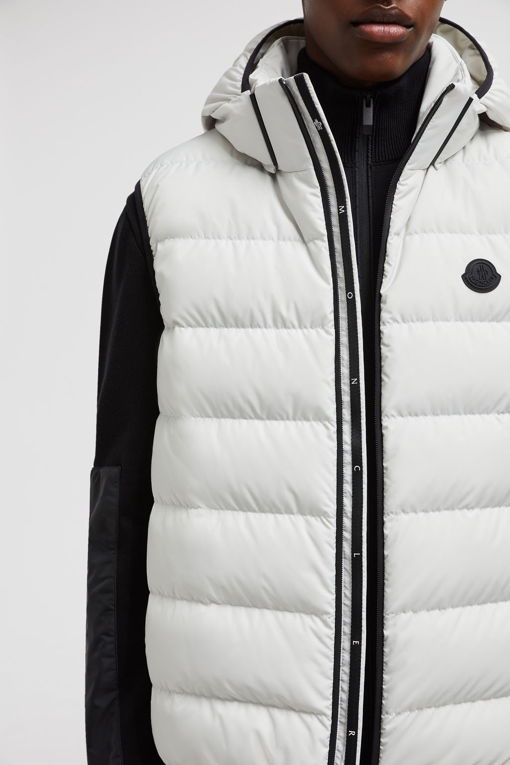 Light Gray Valmasque Down Gilet - Vests for Men | Moncler IT