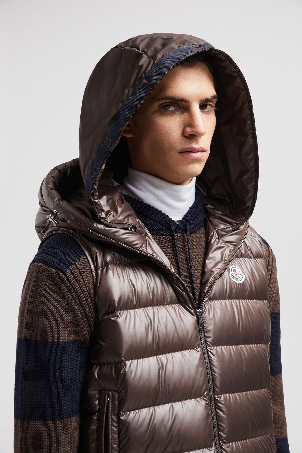 Dark Brown Barant Down Vest - Vests for Men | Moncler CA
