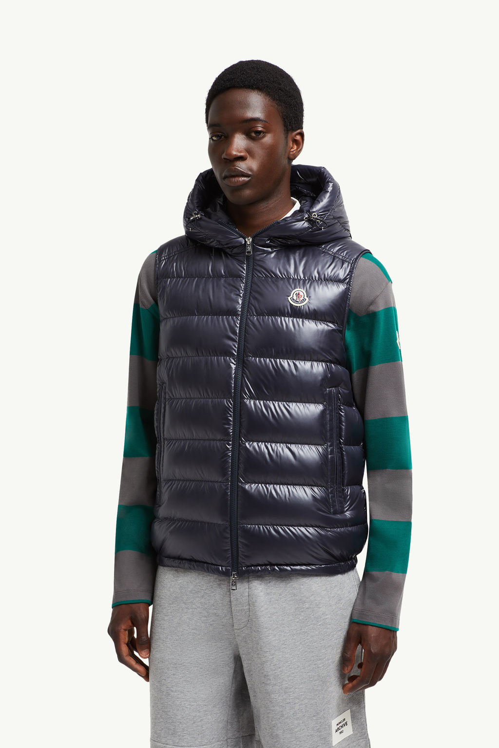 Navy Blue Barant Down Vest - Vests for Men | Moncler US