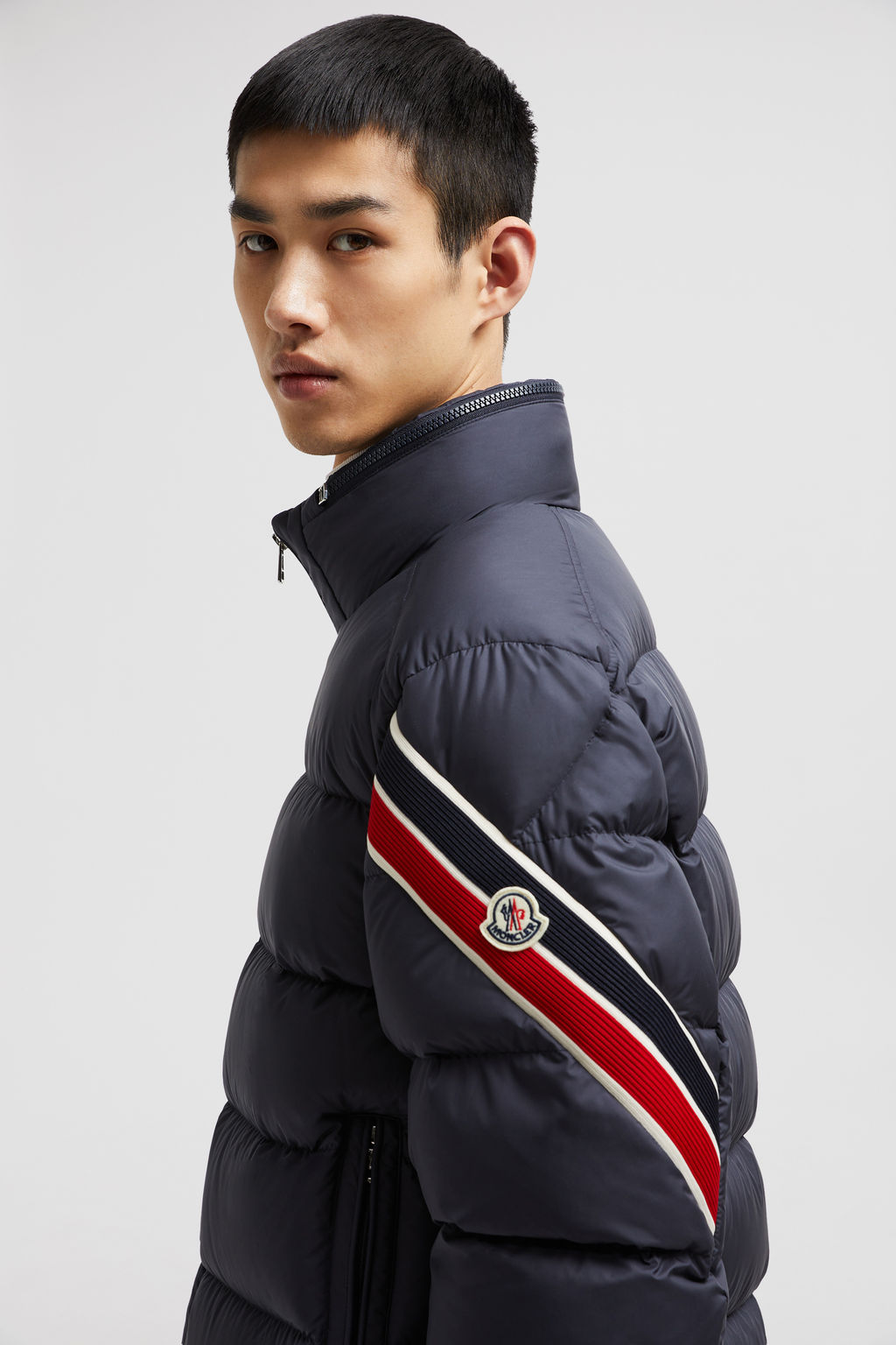 Navy Blue Solayan Short Down Jacket - Short Down Jackets for Men ...