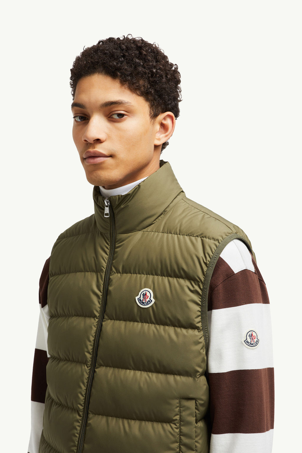 Olive Green Contrin Down Vest - Vests for Men | Moncler US