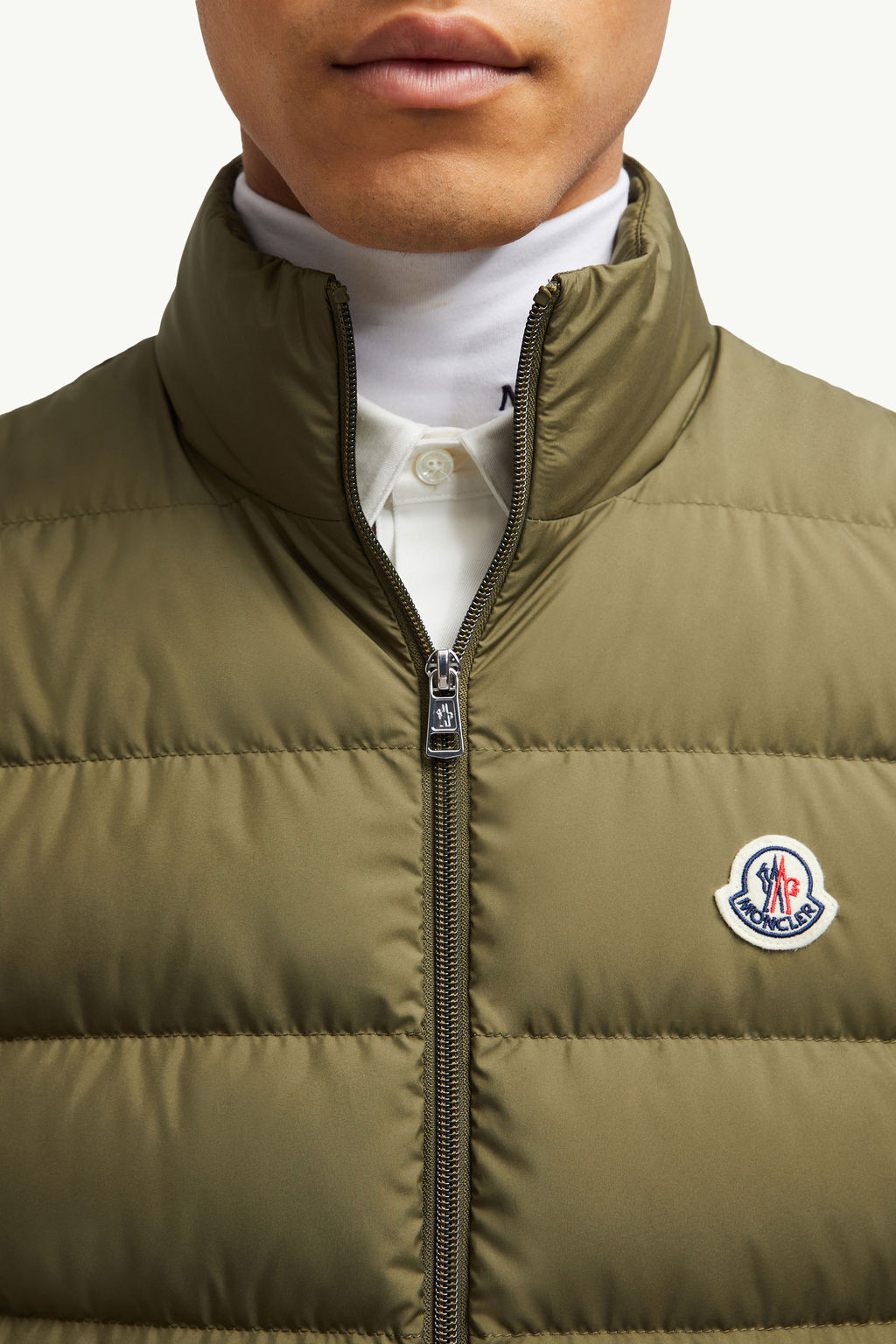 Olive Green Contrin Down Vest - Vests for Men | Moncler US