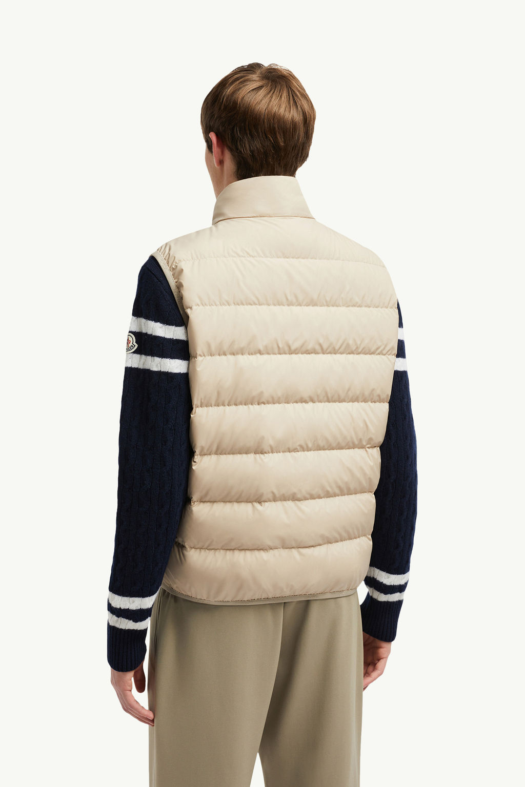 Chaleco plumífero Contrin Beige Claro - Chalecos de Hombre | Moncler US