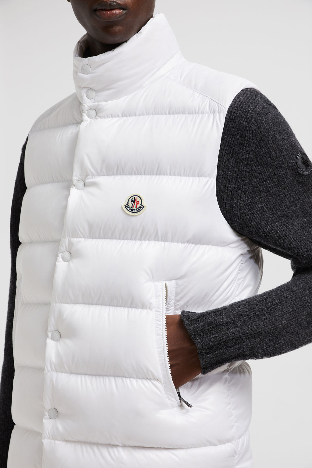 Chaleco plumífero Tibb Blanco - Chalecos de Hombre | Moncler US