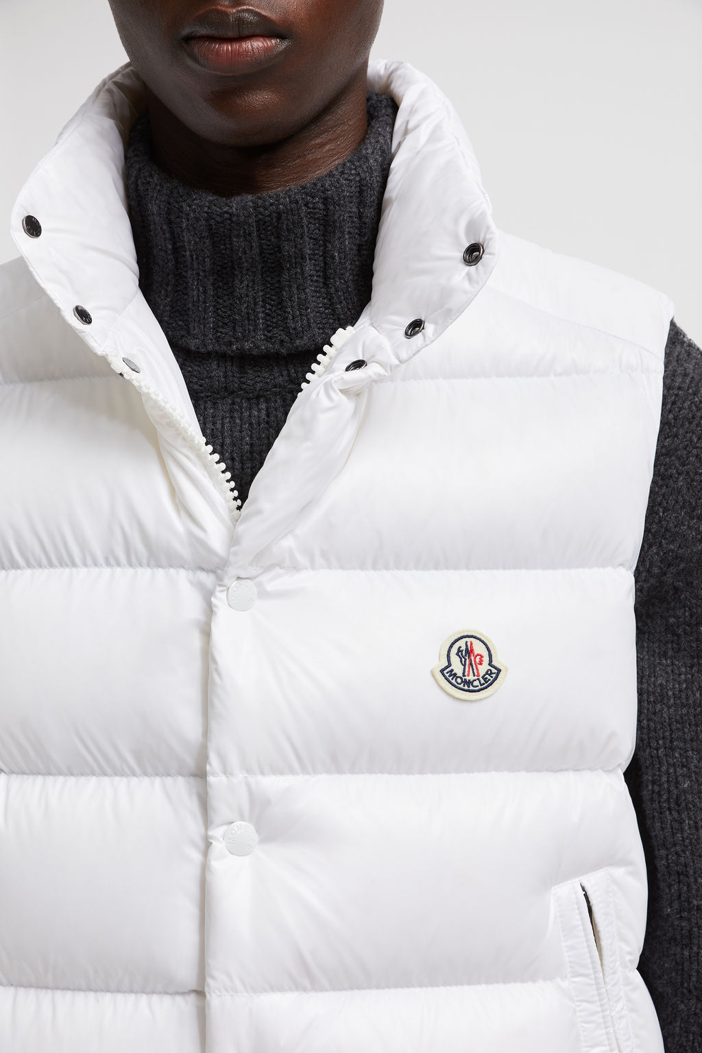 Chaleco plumífero Tibb Blanco - Chalecos de Hombre | Moncler US