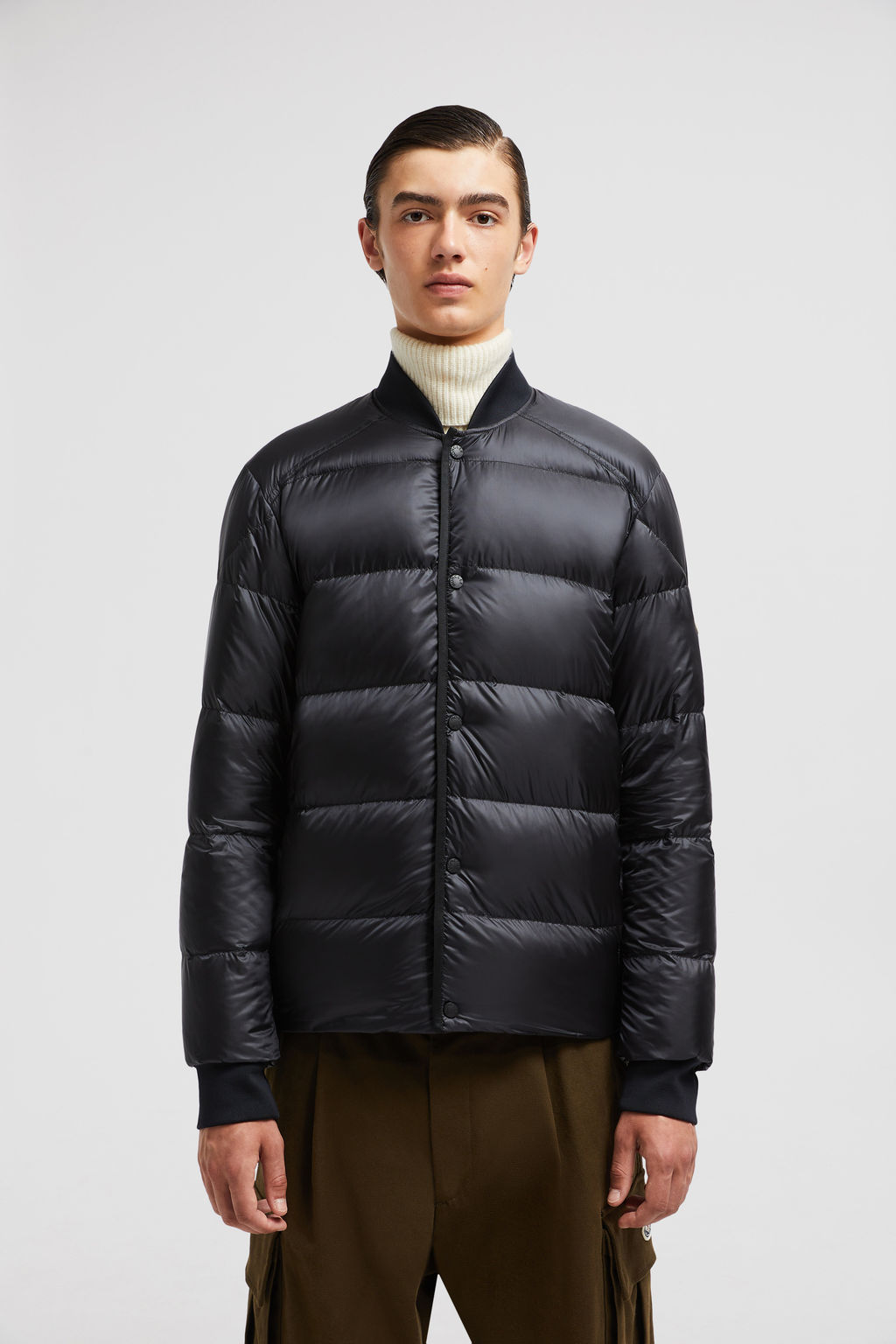 Black Bazena Short Down Jacket - Short Down Jackets for Men | Moncler EE