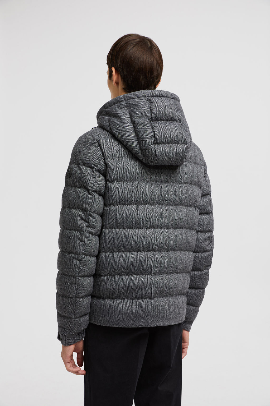 Black Arneb Wool Short Down Jacket - Short Down Jackets for Men ...