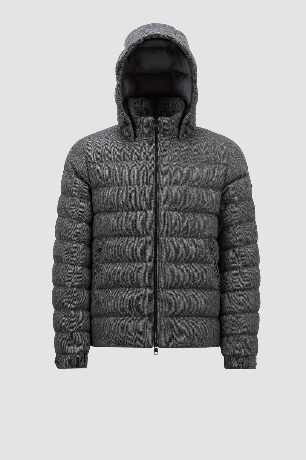 Black Arneb Wool Short Down Jacket - Short Down Jackets for Men ...