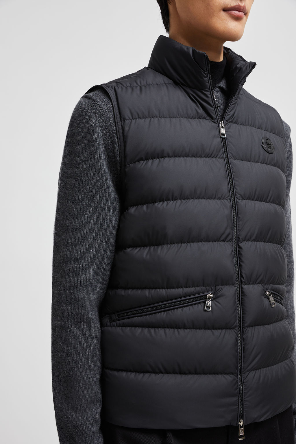 Black Treompan Down Vest - Vests for Men | Moncler US