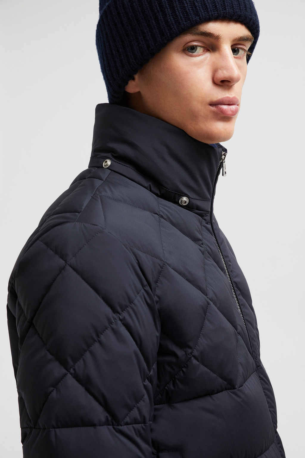 Navy Blue Cecaud Short Down Jacket - Short Down Jackets for Men ...