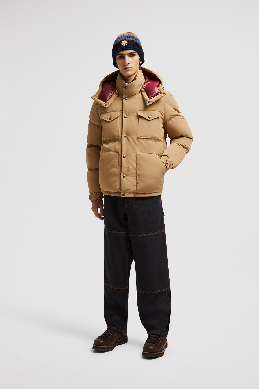 Beige Besbre Short Down Jacket - Short Down Jackets for Men | Moncler NO