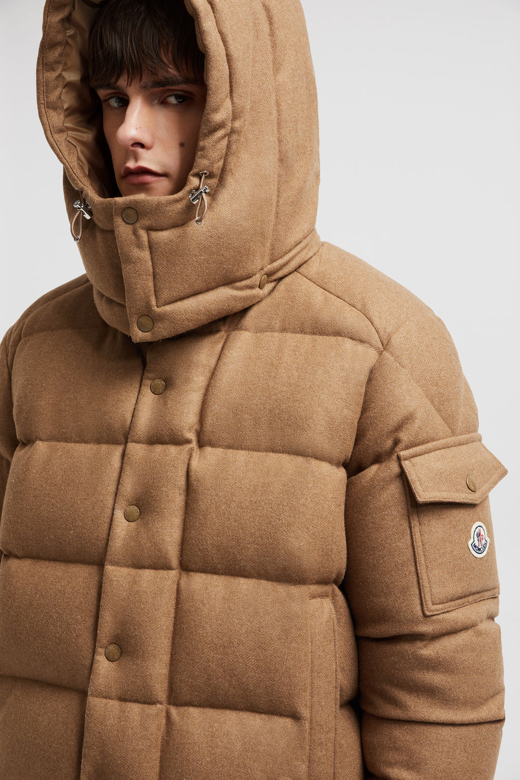 Light Brown Vezere Short Down Jacket - Short Down Jackets for Men ...