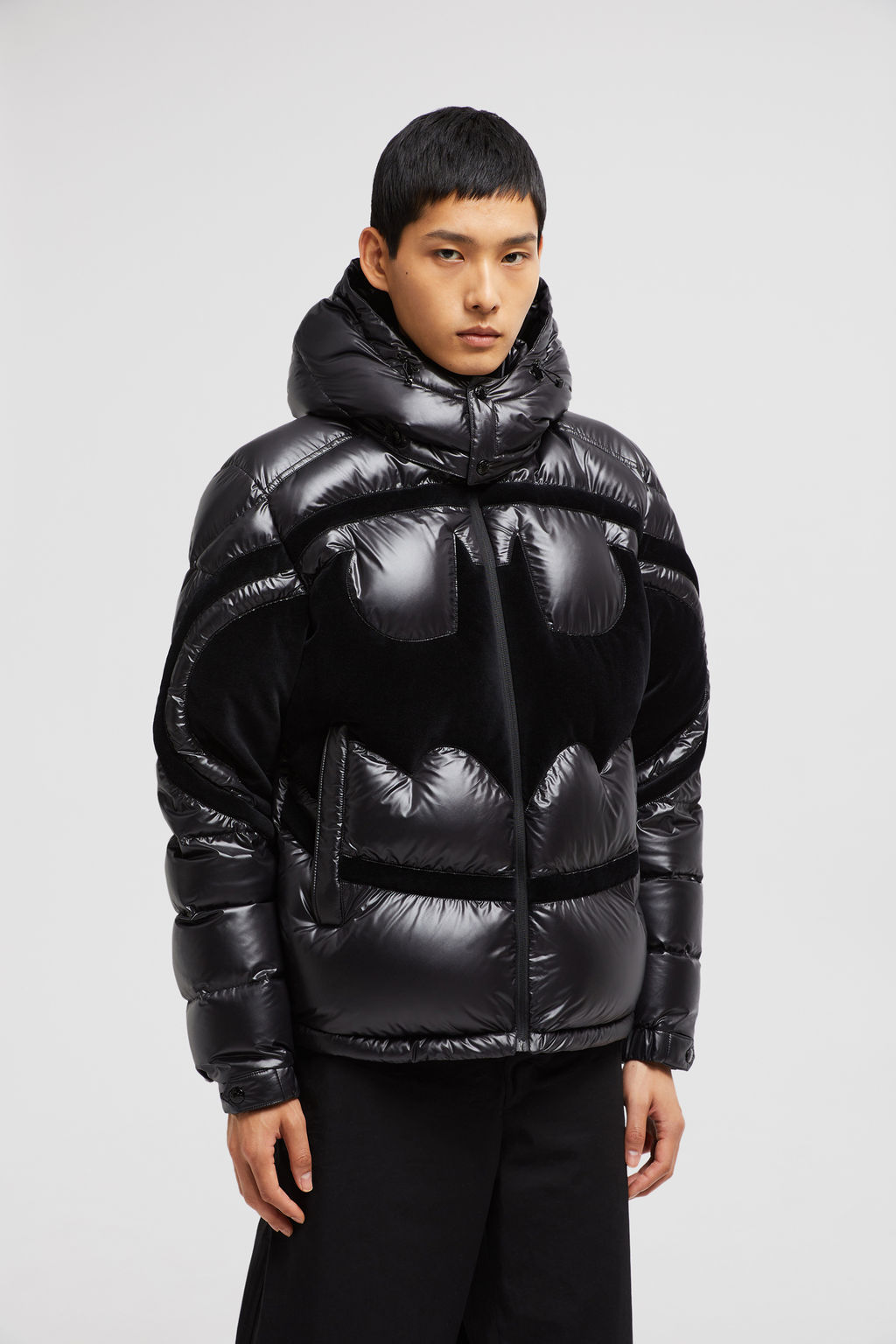 Black Solander Batman Down Jacket - Short Down Jackets for Men | Moncler GB