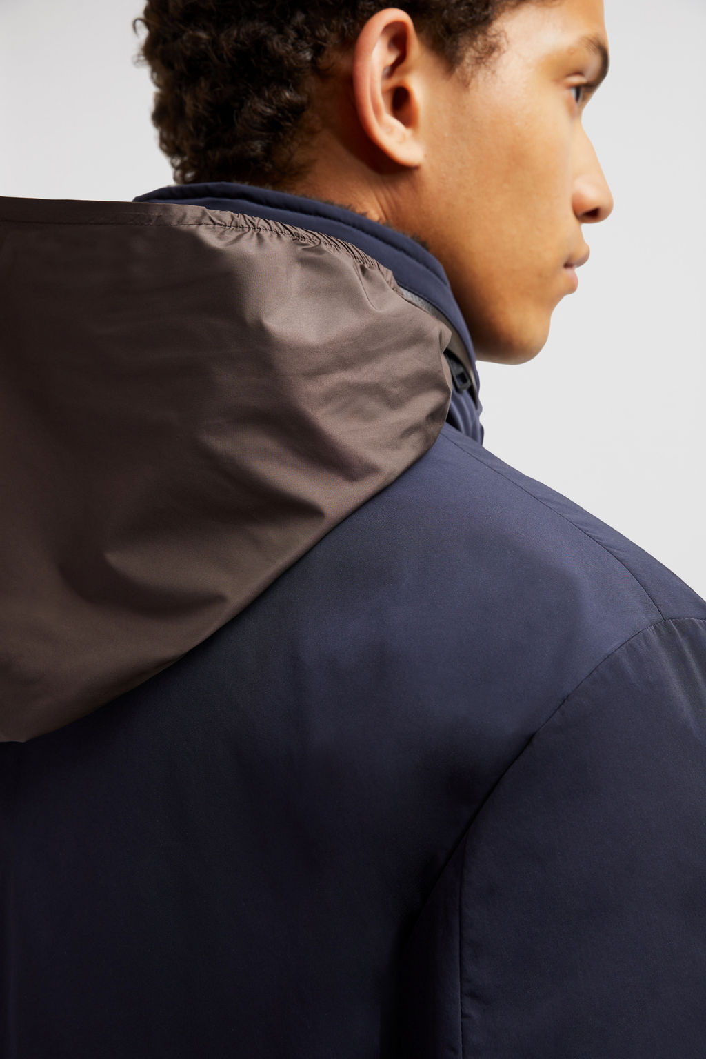 Night Blue Quentin Hooded Parka Jacket - Short Down Jackets for Men ...