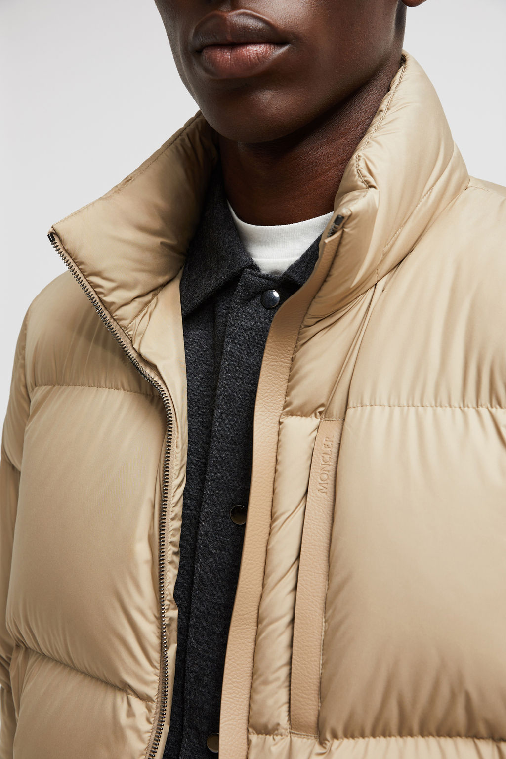 Beige Besbre Short Down Jacket - Short Down Jackets for Men | Moncler ES