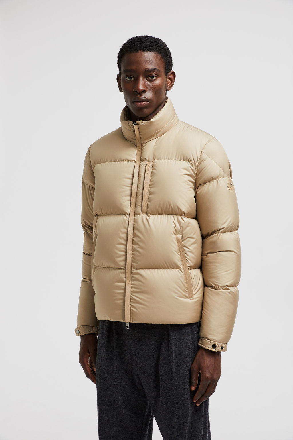 Beige Besbre Short Down Jacket - Short Down Jackets for Men | Moncler ES