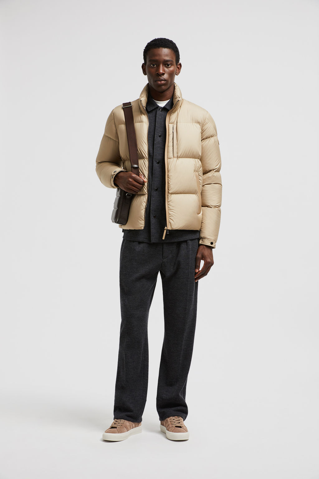 Beige Besbre Short Down Jacket - Short Down Jackets for Men | Moncler ES