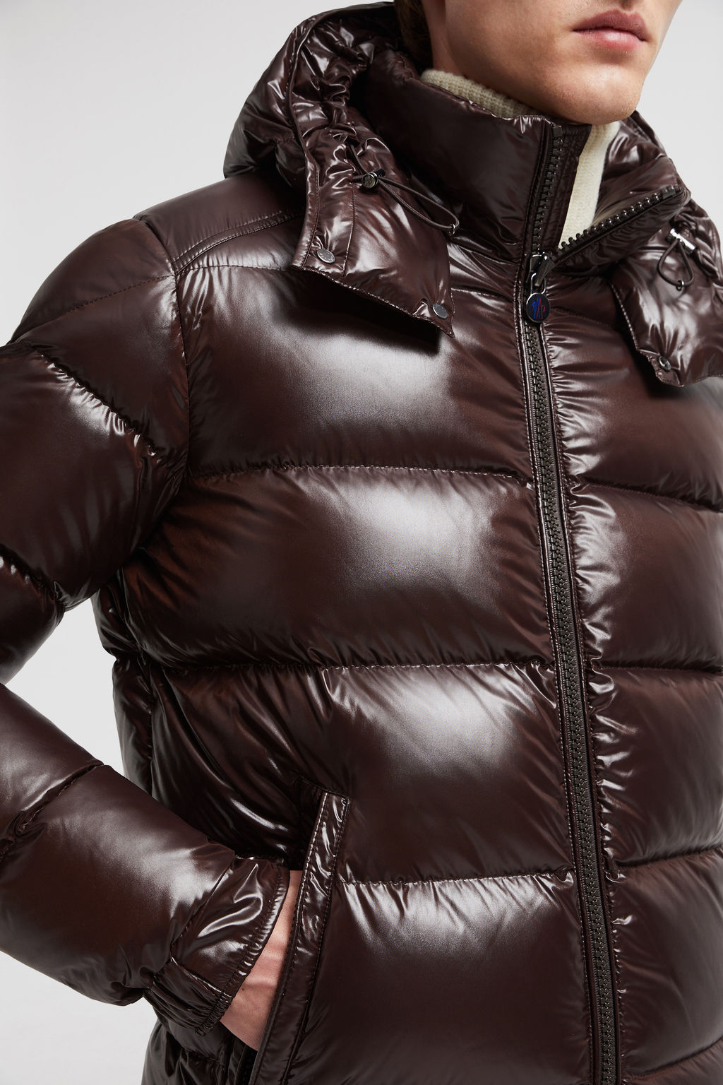 Dark Brown Moncler Maya Short Down Jacket - Short Down Jackets for Men ...