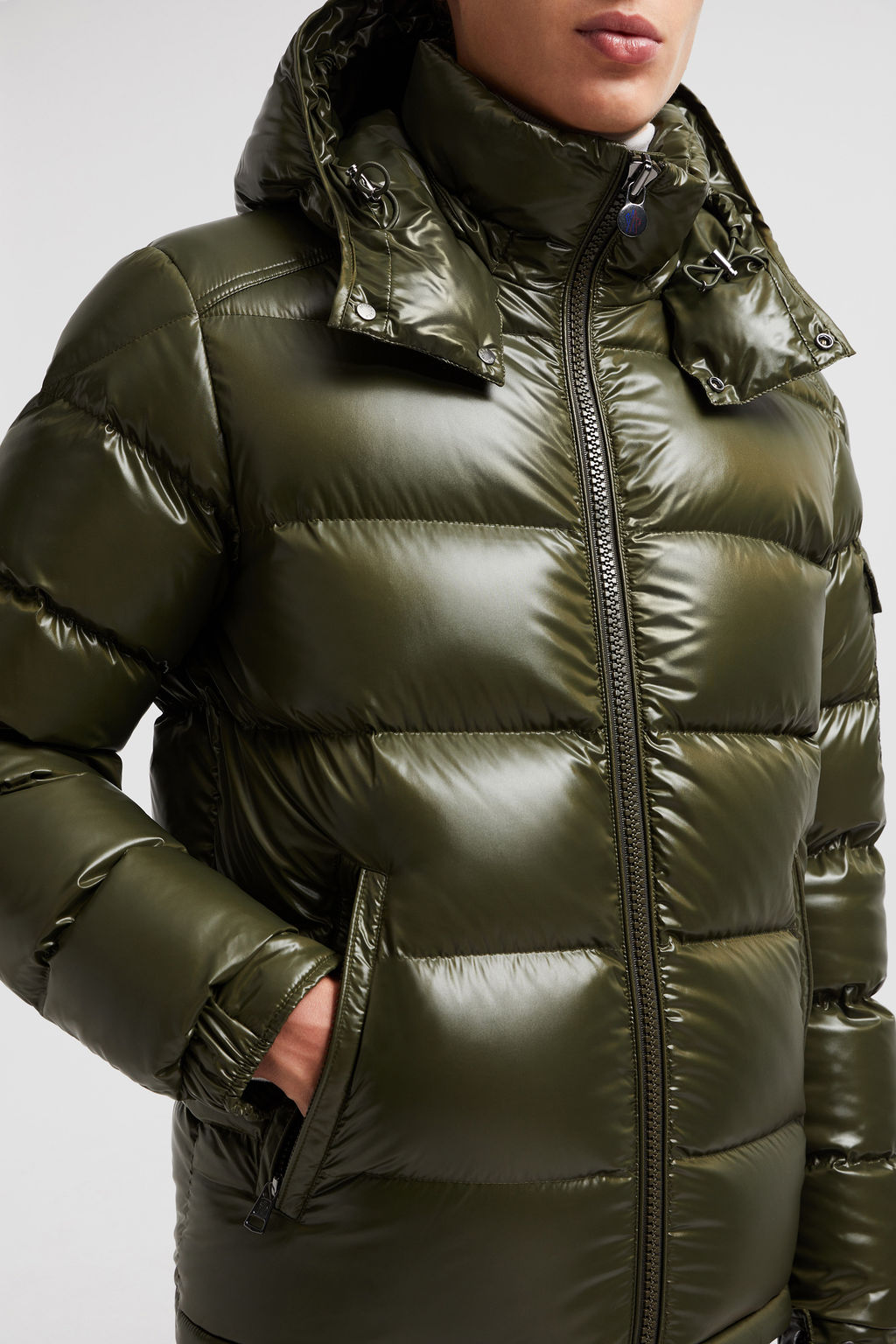 Olive Green Moncler Maya Short Down Jacket - Short Down Jackets for Men ...