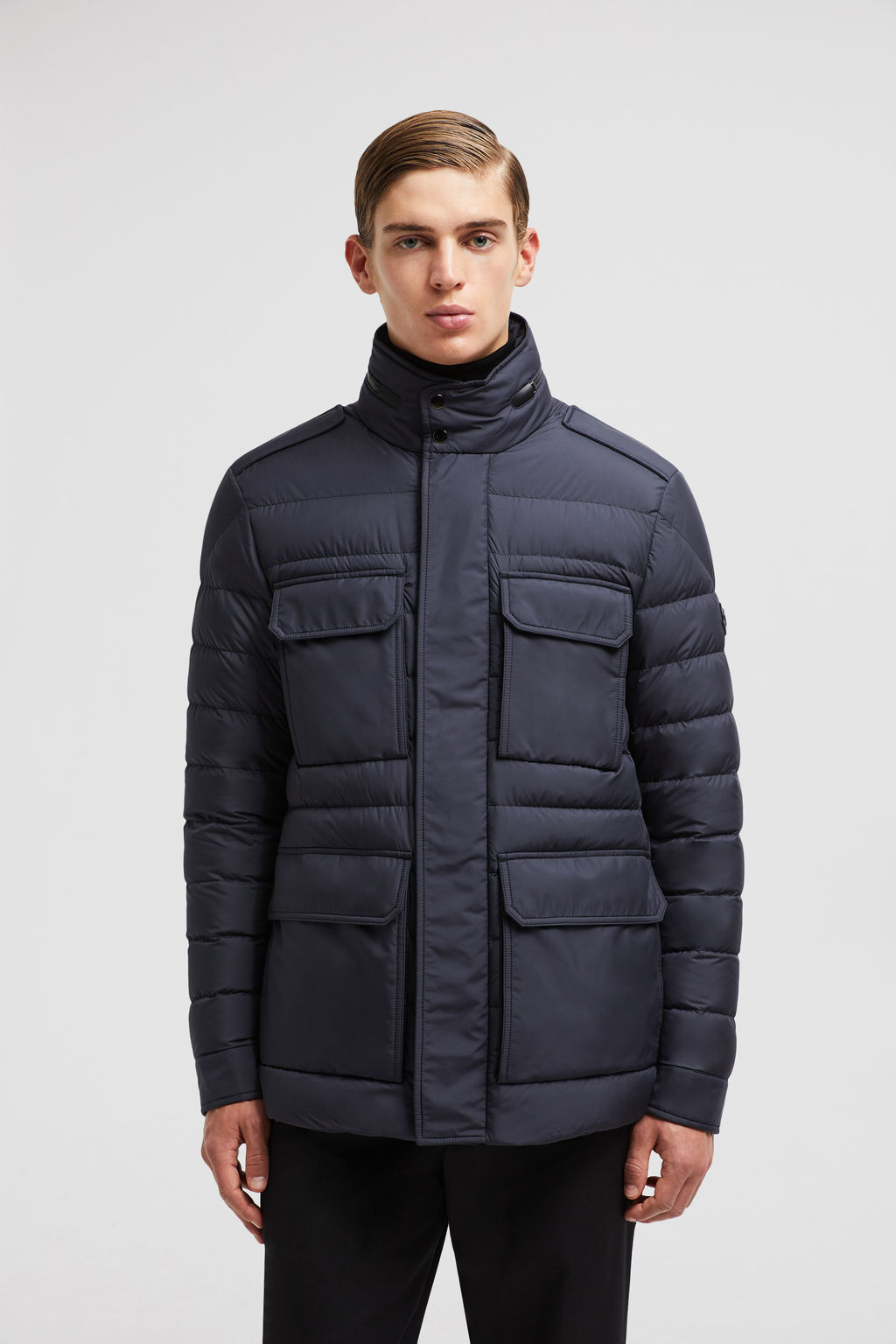 Navy Blue Fuciade Short Down Jacket - Short Down Jackets for Men ...