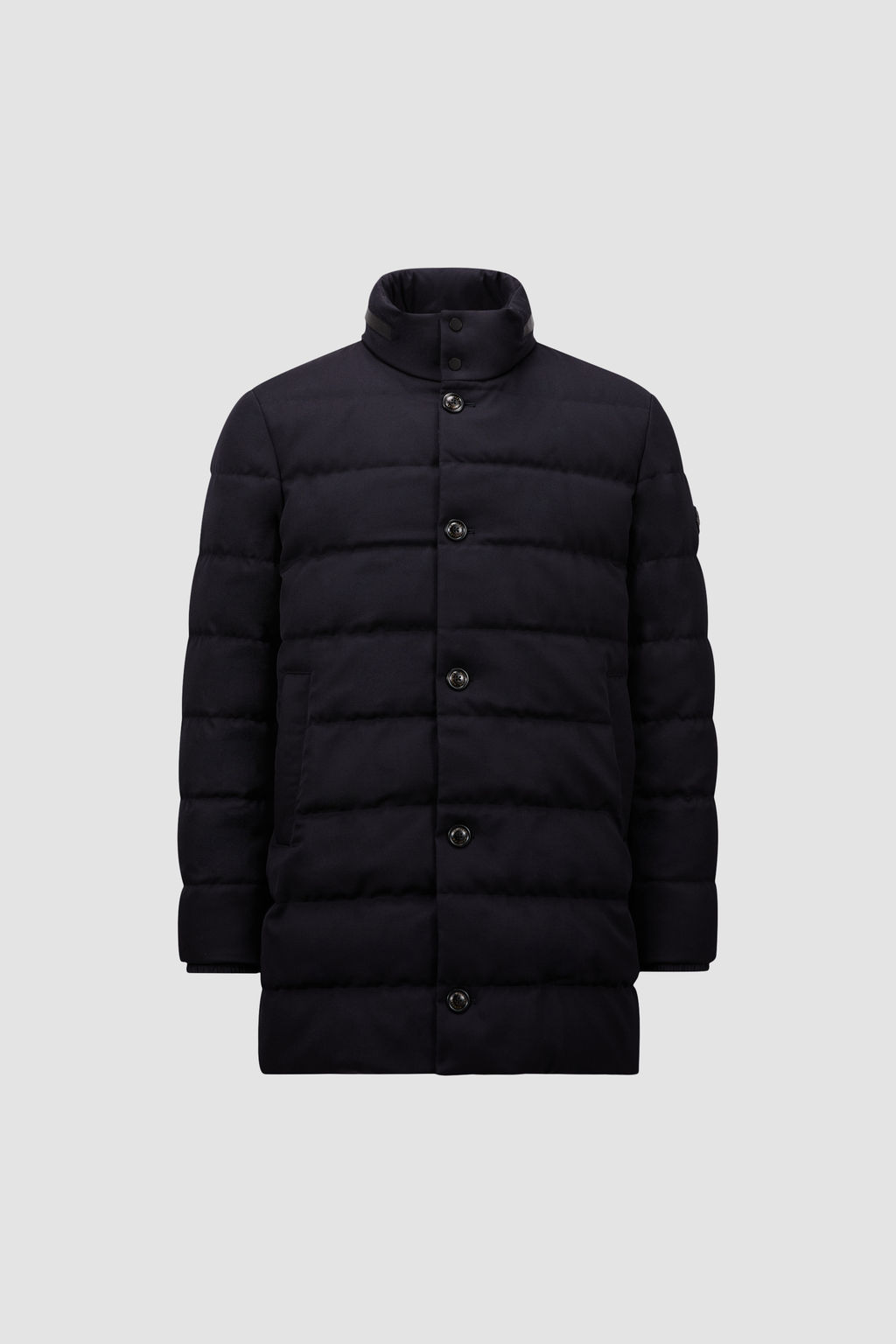 Night Blue Vallonpierre Wool Long Down Jacket - Long Down Jackets for ...