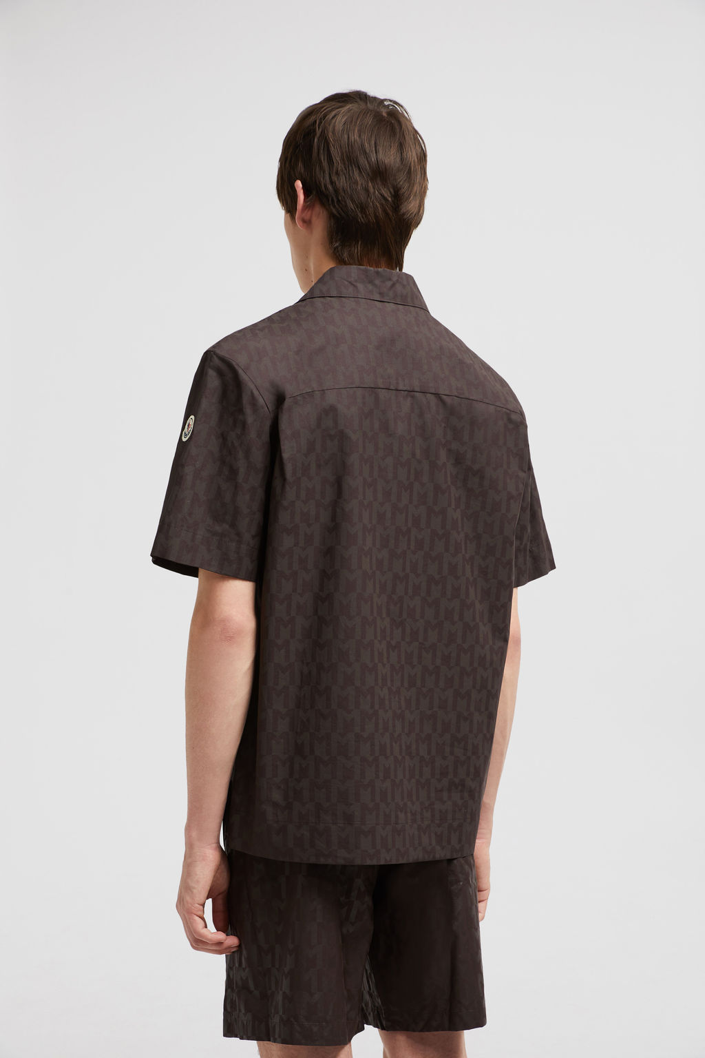 Brown Monogram Print Shirt - Shirts for Men | Moncler US