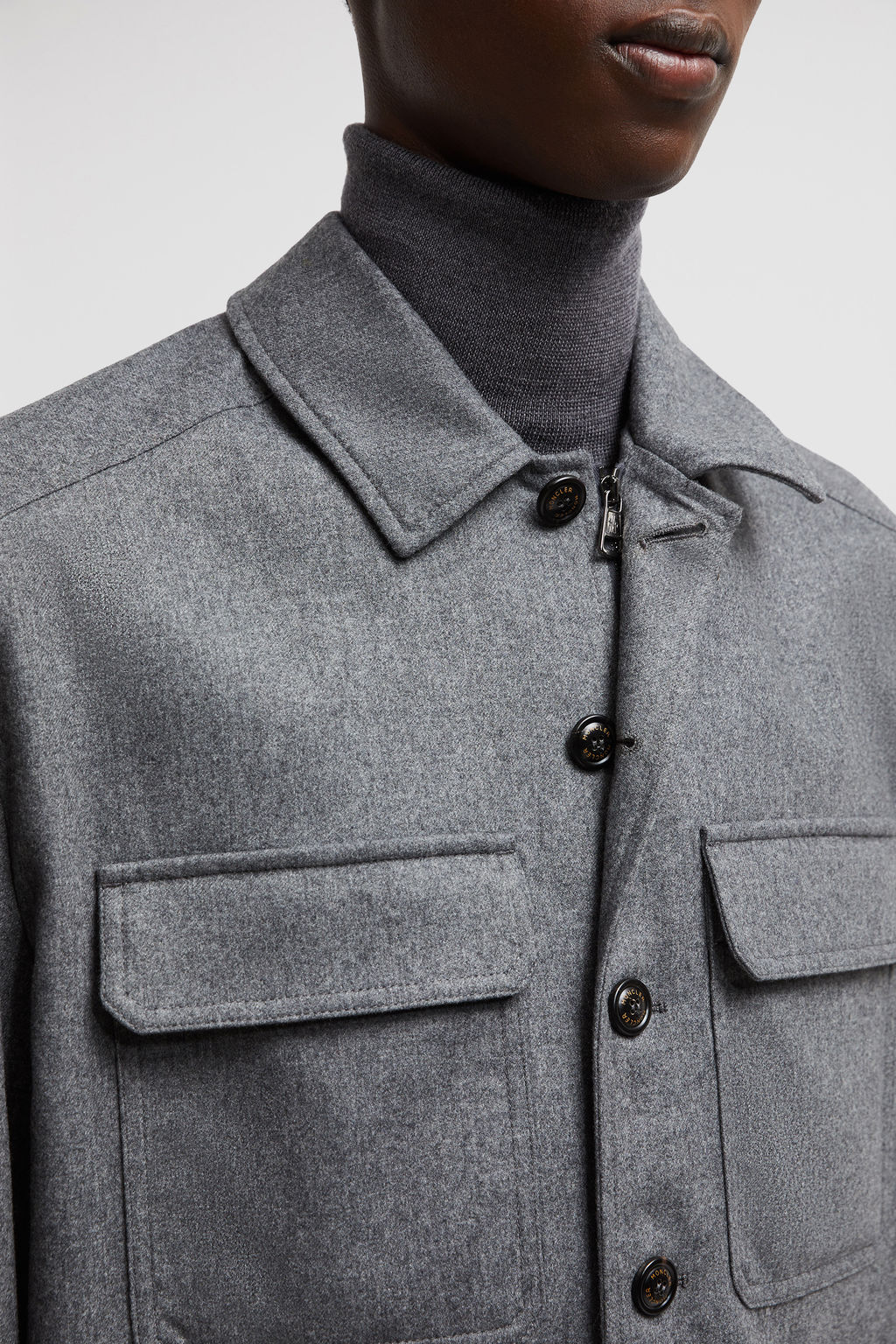 Camisa de mezcla de cachemira Gris oscuro - Plumíferos ligeros de ...
