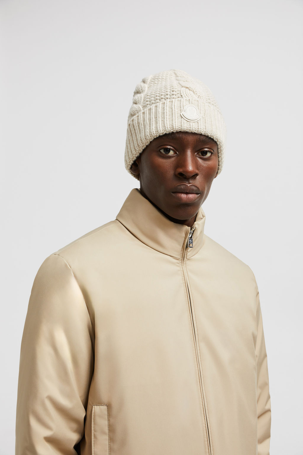 Bonnet en laine et cachemire Beige Clair - Chapeaux & Bonnets Homme ...