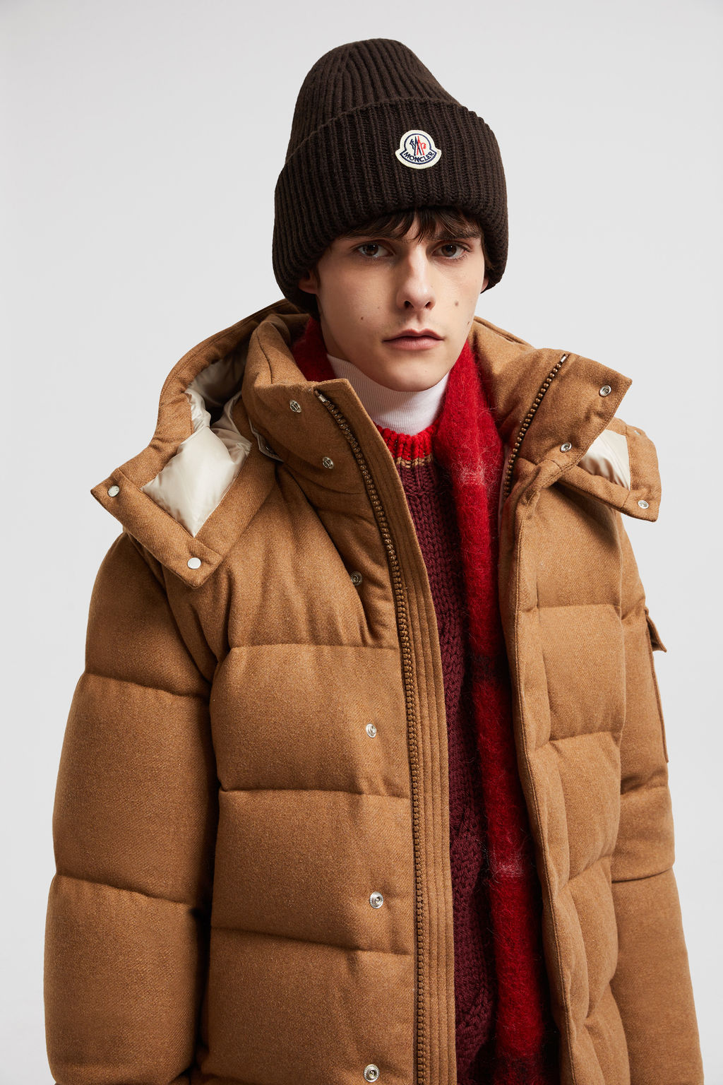 Bonnet en laine et cachemire Marron Foncé - Chapeaux & Bonnets Homme ...