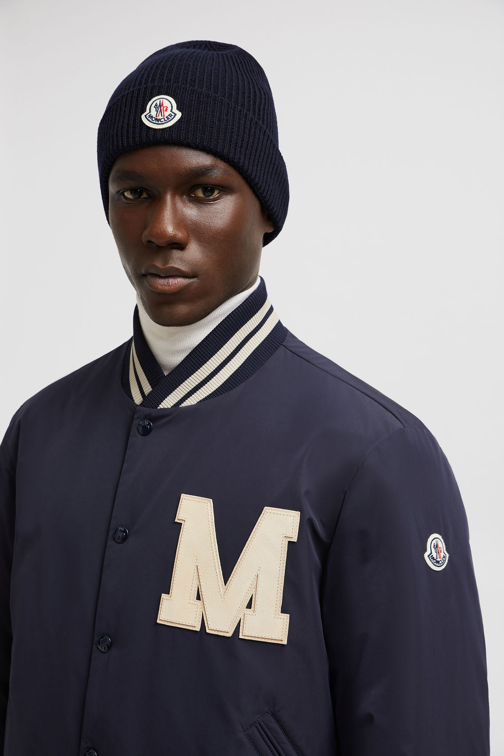 Navy Blue Wool Beanie - Hats & Beanies for Men | Moncler CA
