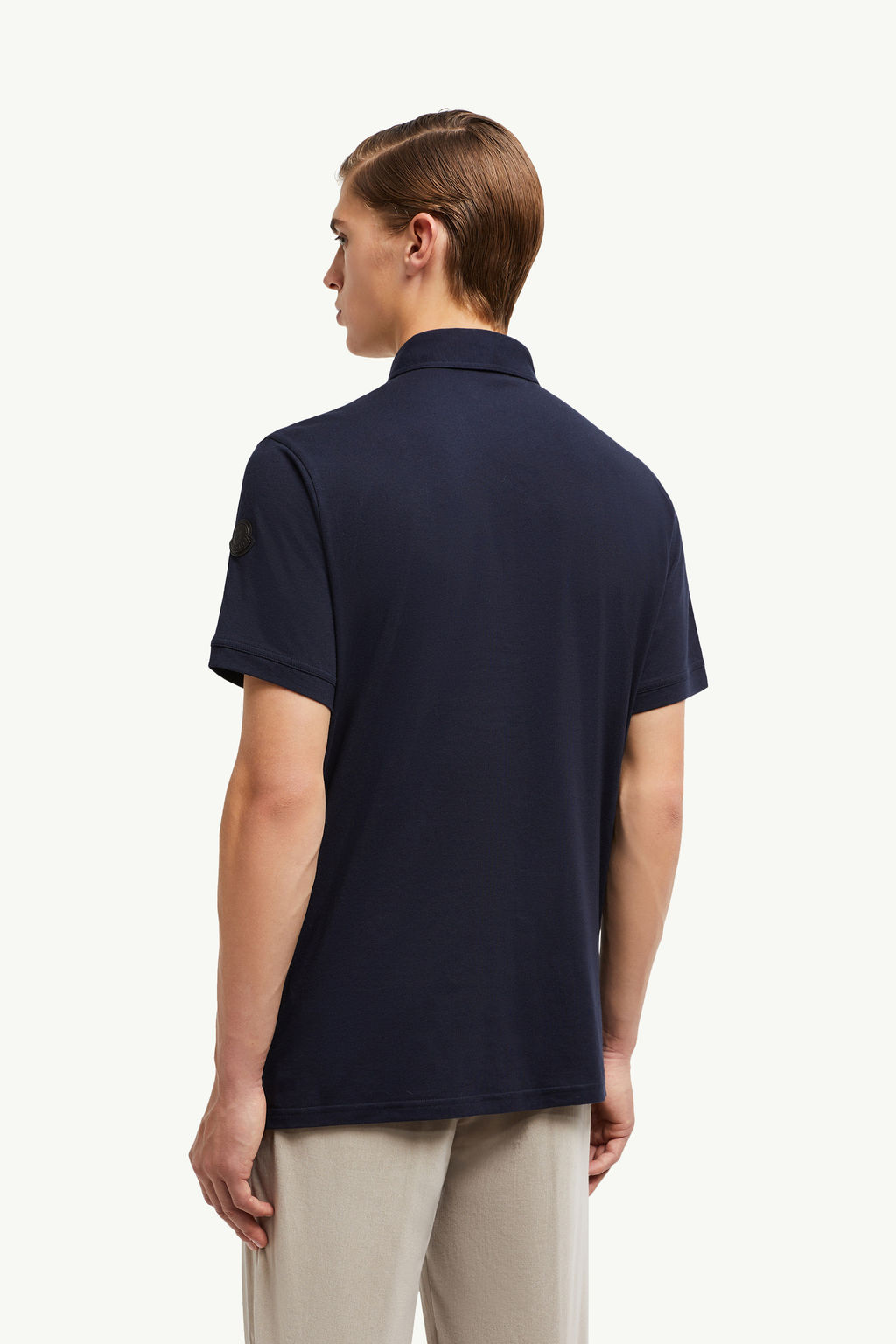 Night Blue Logo Patch Polo Shirt - Polos & T-shirts for Men | Moncler US
