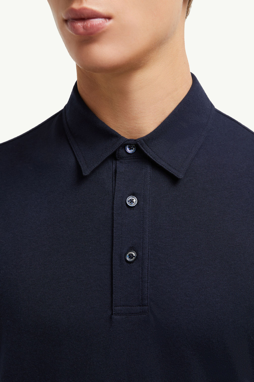 Night Blue Logo Patch Polo Shirt - Polos & T-shirts for Men | Moncler US