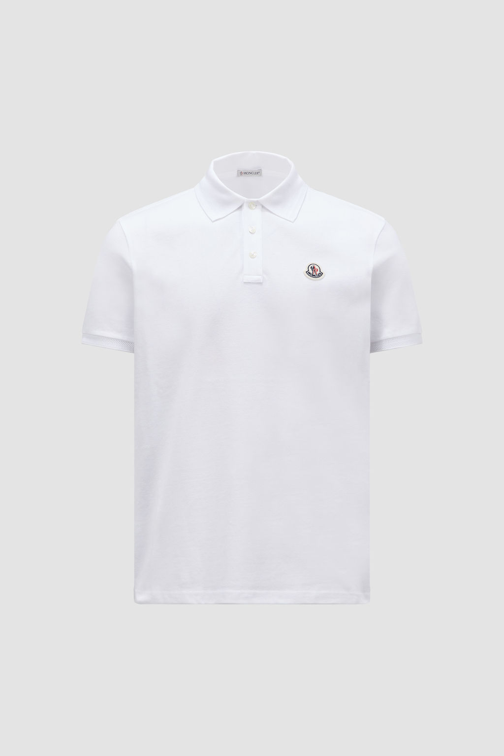 White Logo Patch Polo Shirt - Polos & T-shirts for Men | Moncler CA