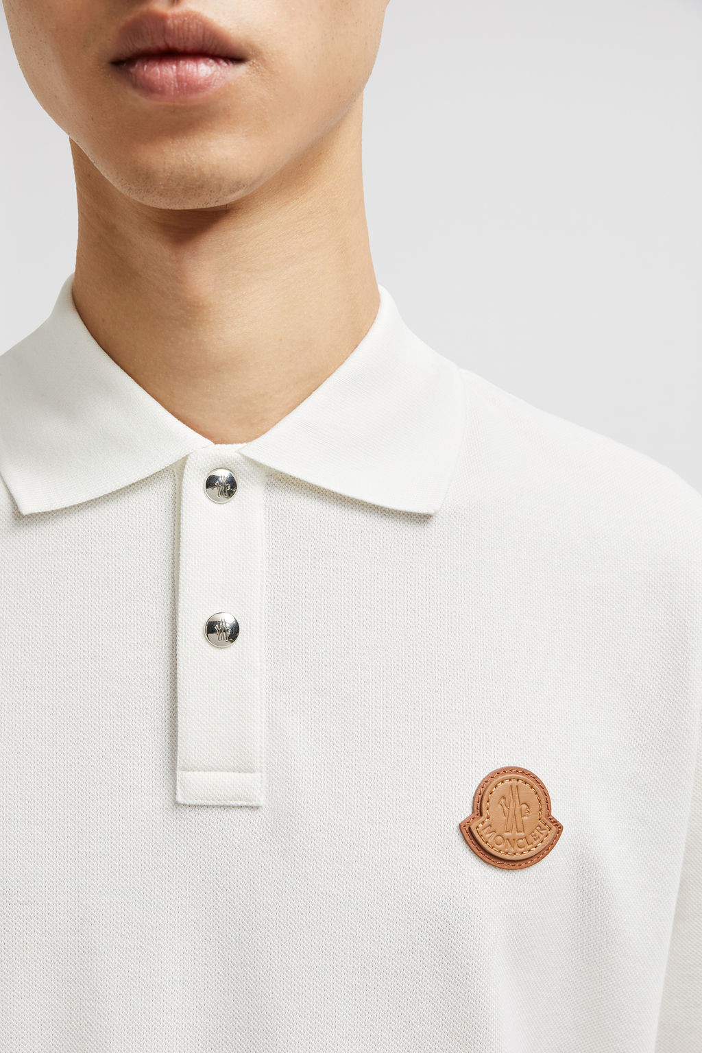 Polo con logotipo Blanco Roto - Polos y camisetas de Hombre | Moncler ES