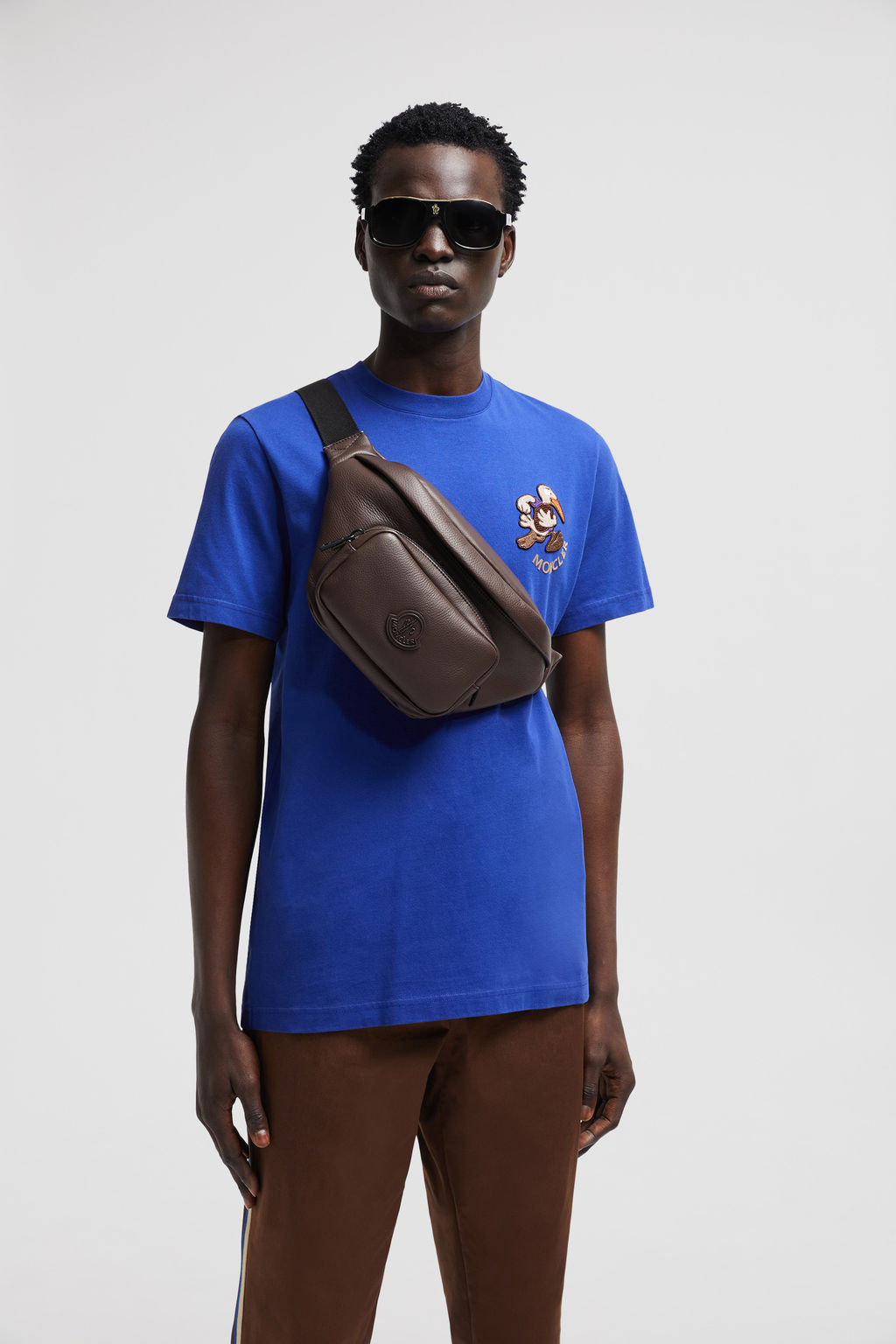 Electric Blue Embroidered Patch T-Shirt - Polos & T-shirts for Men ...