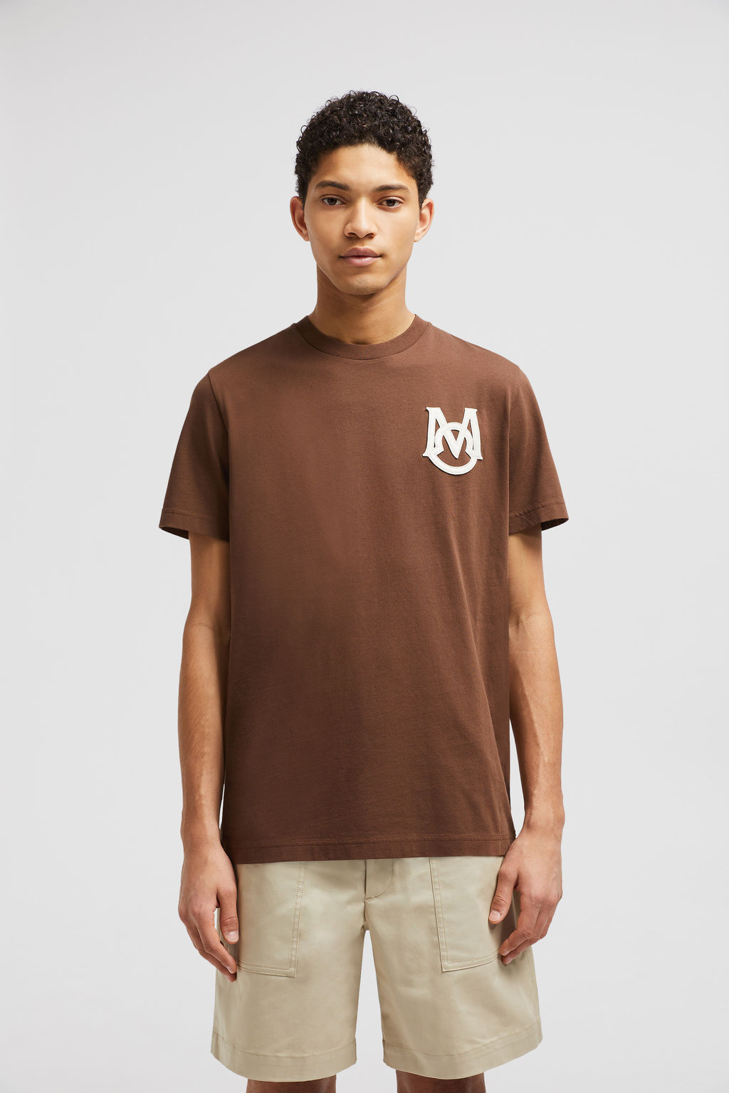 T-shirt à monogramme Marron - Polos et t-shirts Homme | Moncler FR