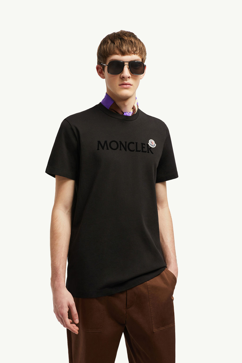 T-shirt à logo floqué Noir - Polos et t-shirts Homme | Moncler FR