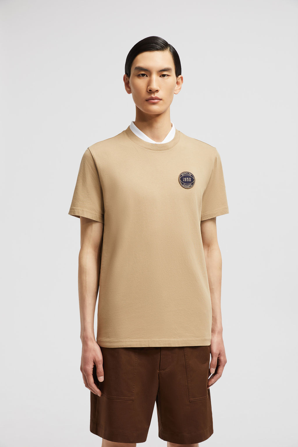 Beige American Football Patch T-Shirt - Polos & T-shirts for Men ...