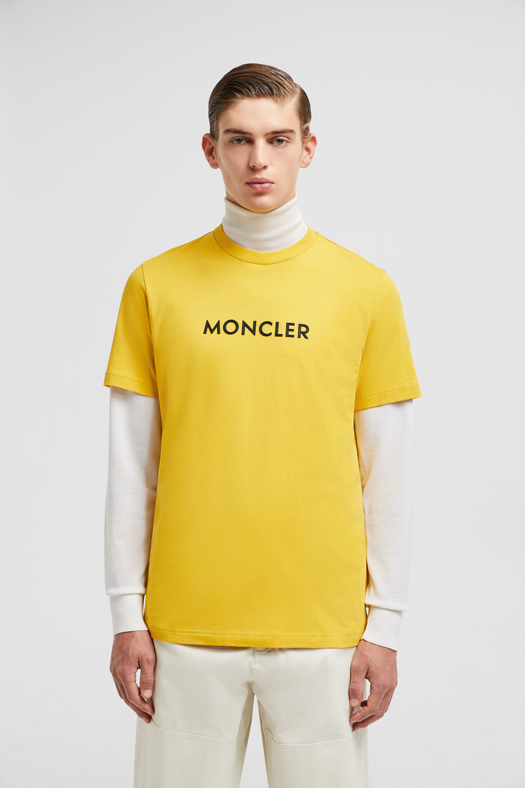 T-shirt con logo gommato Giallo - Polo & T-shirt Uomo | Moncler IT