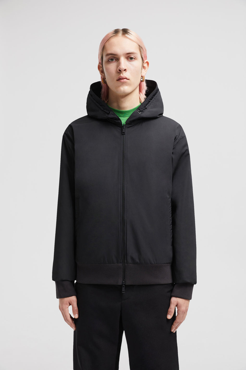 Black Reversible Zip-Up Hoodie - Sweatshirts for Men | Moncler US