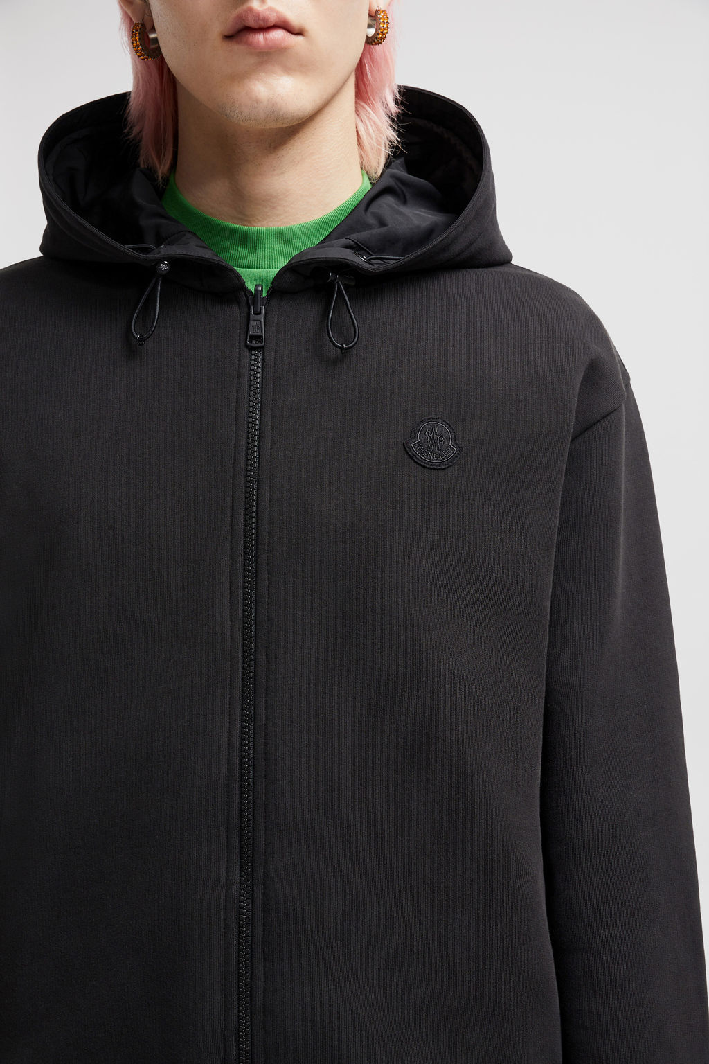 Black Reversible Zip-Up Hoodie - Sweatshirts for Men | Moncler US