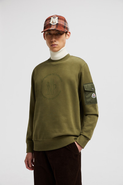 Turquoise Cargo Cotton Sweatshirt - Sweatshirts for Men | Moncler DE
