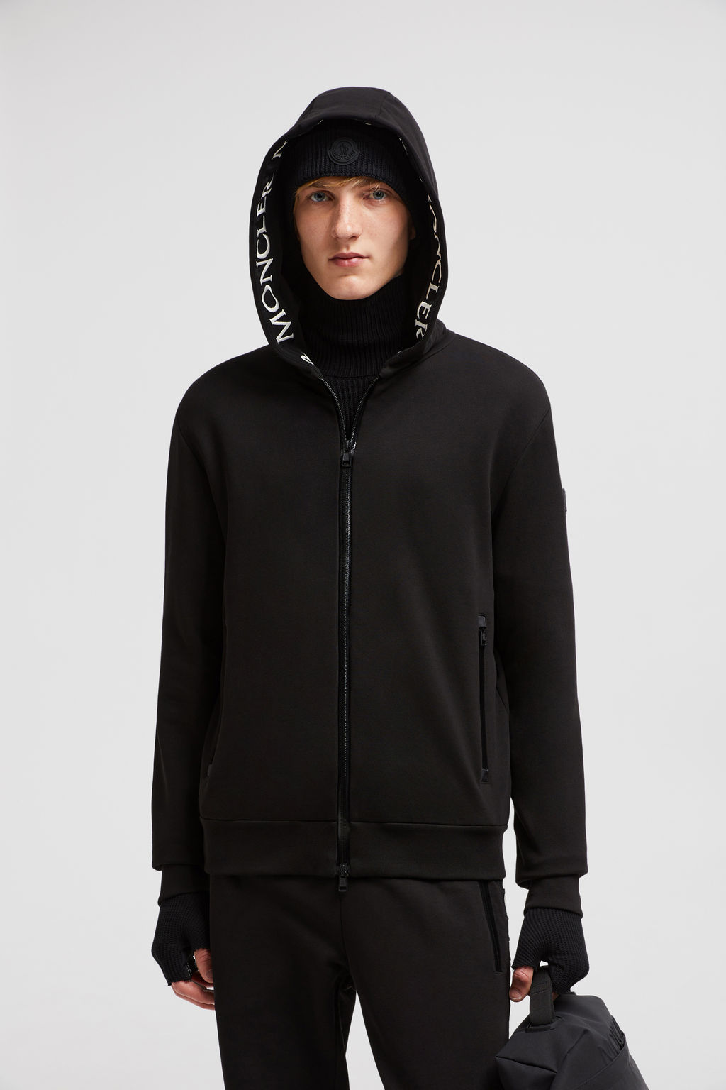 Sudadera Con Capucha Y Cremallera Negro Sudaderas De Hombre Moncler Us
