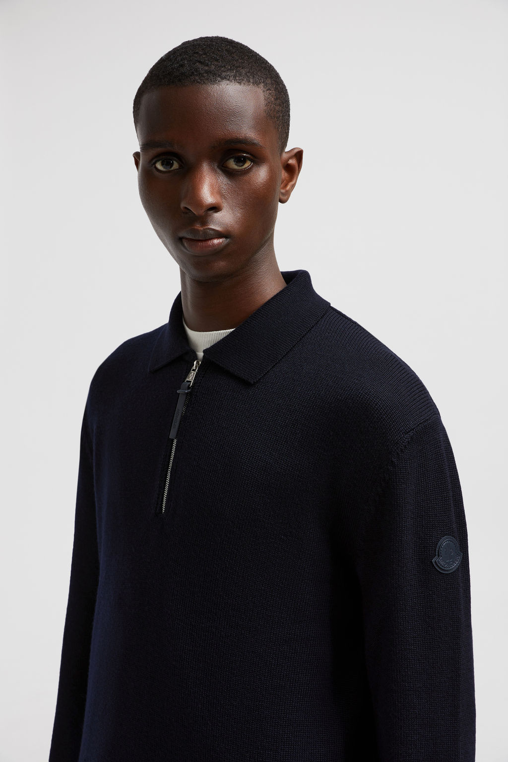 Royal Blue Wool Polo Jumper - Sweaters & Cardigans for Men | Moncler ES