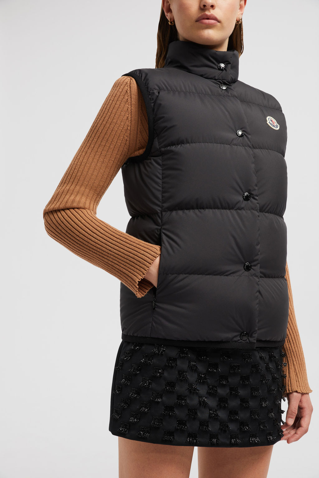 Doudoune sans manches Badia Noir - Doudounes sans Manches Femme | Moncler FR
