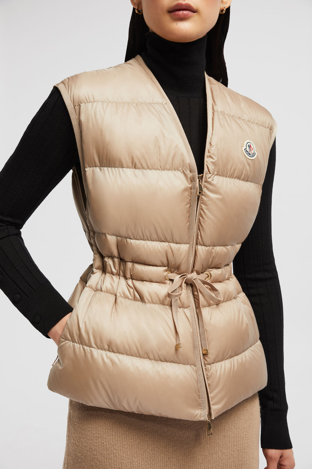 Beige Nai Down Vest - Vests for Women | Moncler US