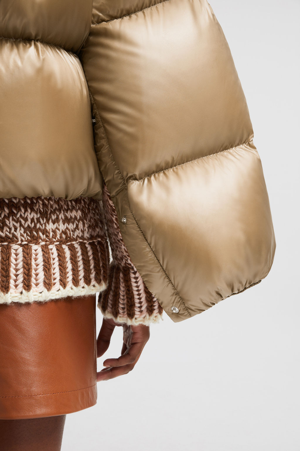 Camel Beige Borey Short Down Jacket - Short Down Jackets for Women ...