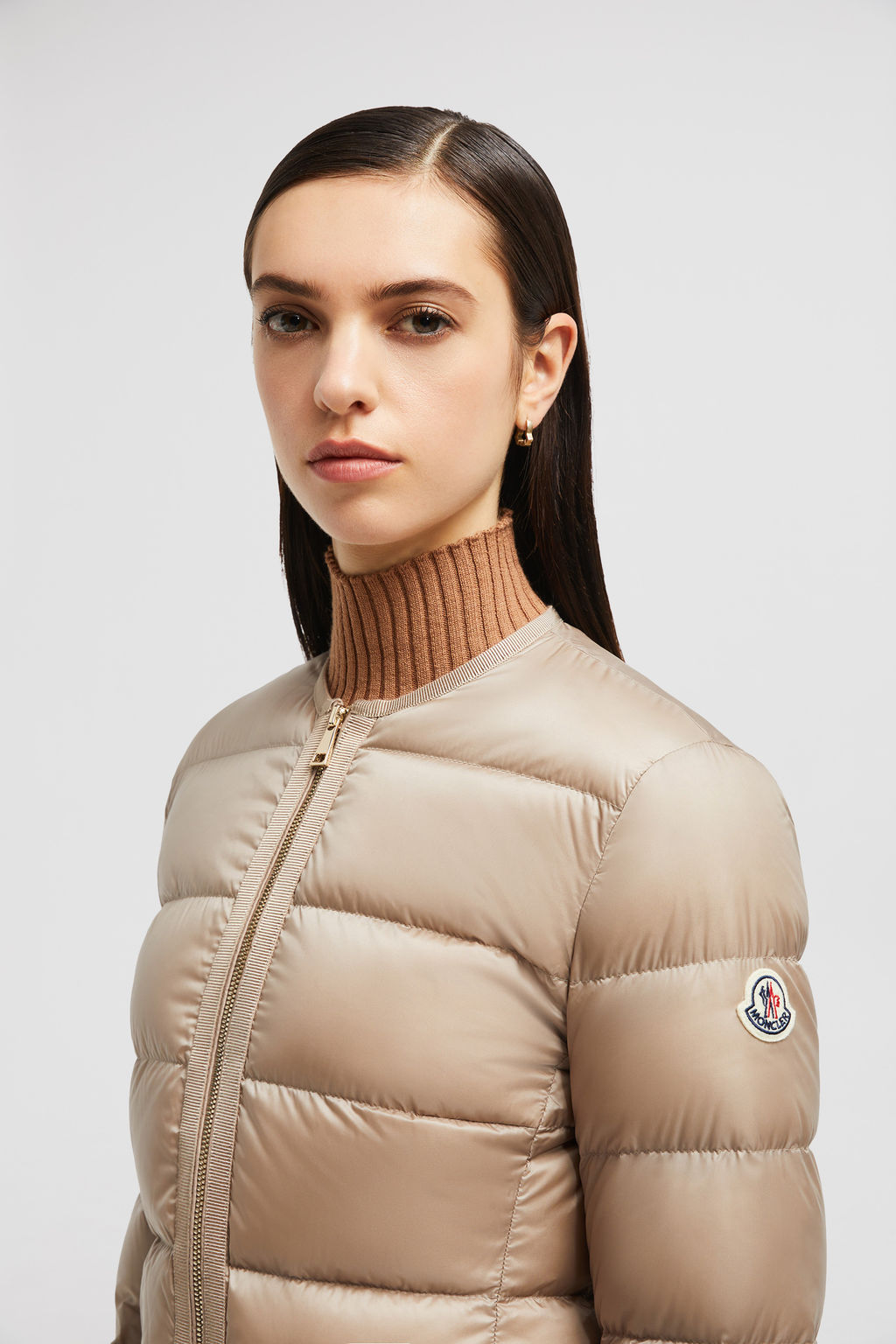 Beige Laurine Short Down Jacket - Short Down Jackets for Women | Moncler NL